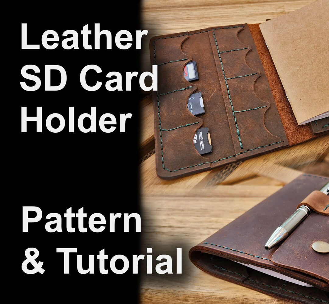 Leather SD Card Holder With Field Notes - PDF Pattern & Tutorial for SD ...
