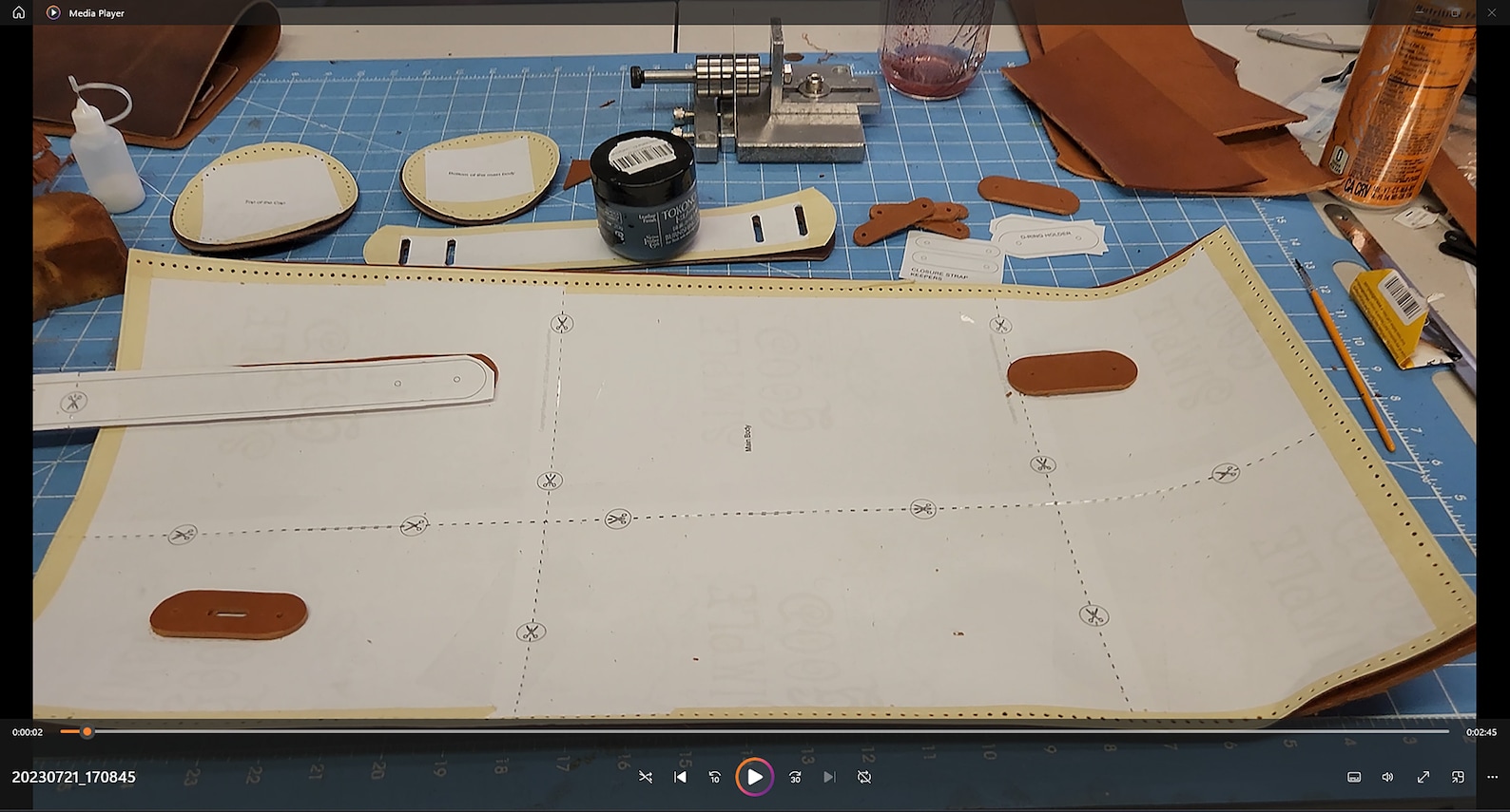 Leather Map Case PDF Pattern Tutorial - DIY Leather Poster Case ...