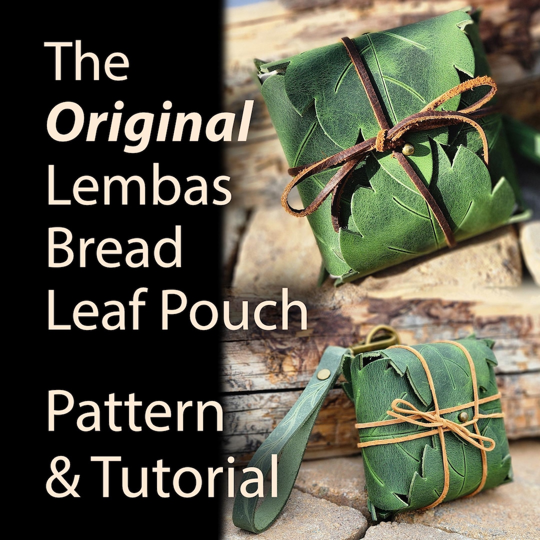 The Original Leaf Pouch for Lembas Bread - Elven Leaf Leather Wrap ...