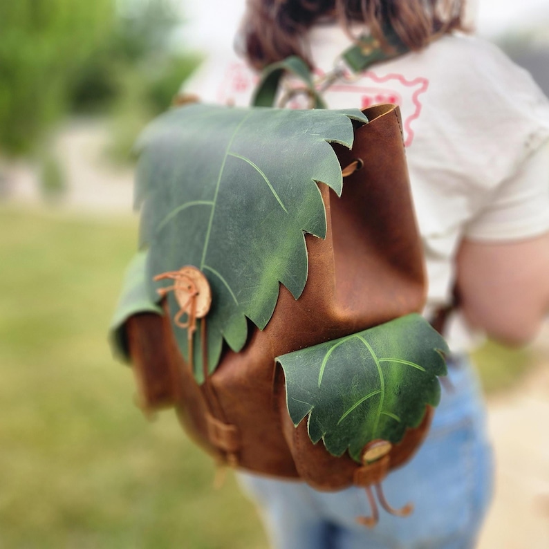 Woodland Elf Backpack | DIY PDF Pattern & Tutorial - Leather Backpack ...