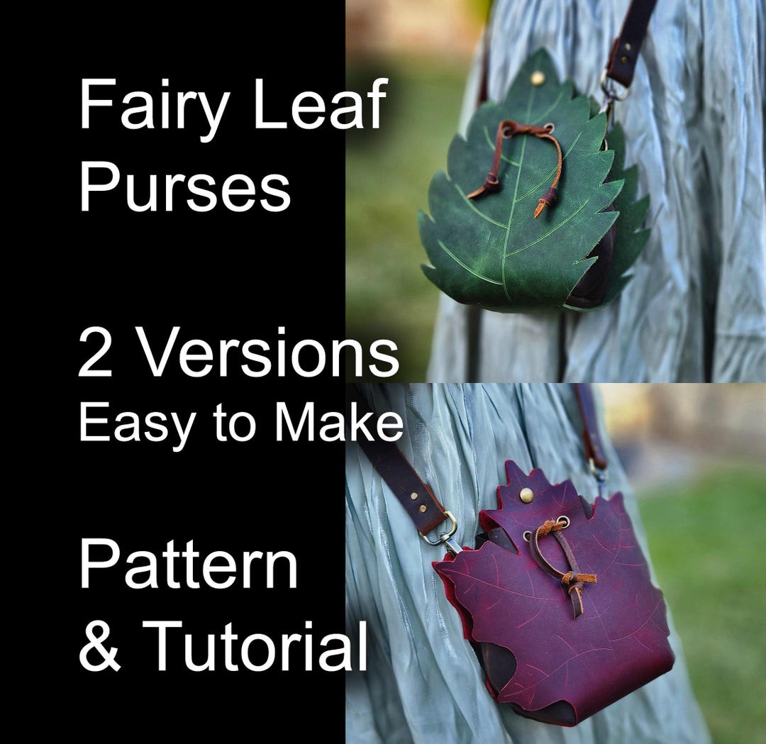 Fairy Leaf Purse - Leather Pouch Pattern - DIY PDF With Maple & Simple ...