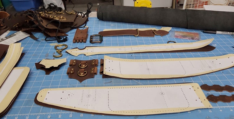 Steampunk Belt PDF Pattern Tutorial - DIY Leather Utility Belt ...