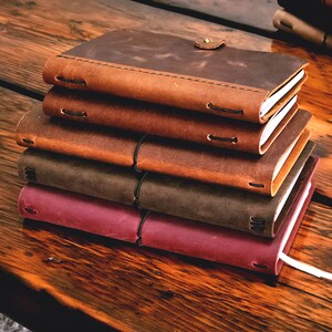 Leather Booklet, Organize Refillable Planner, or Journal Gift, Leather ...
