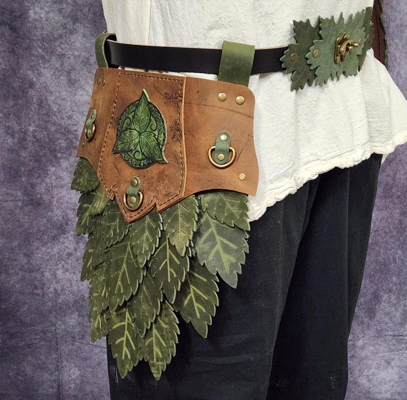 Fairy Leaf Tasset Pattern – Forest Elf Leather Thigh Armor Template ...