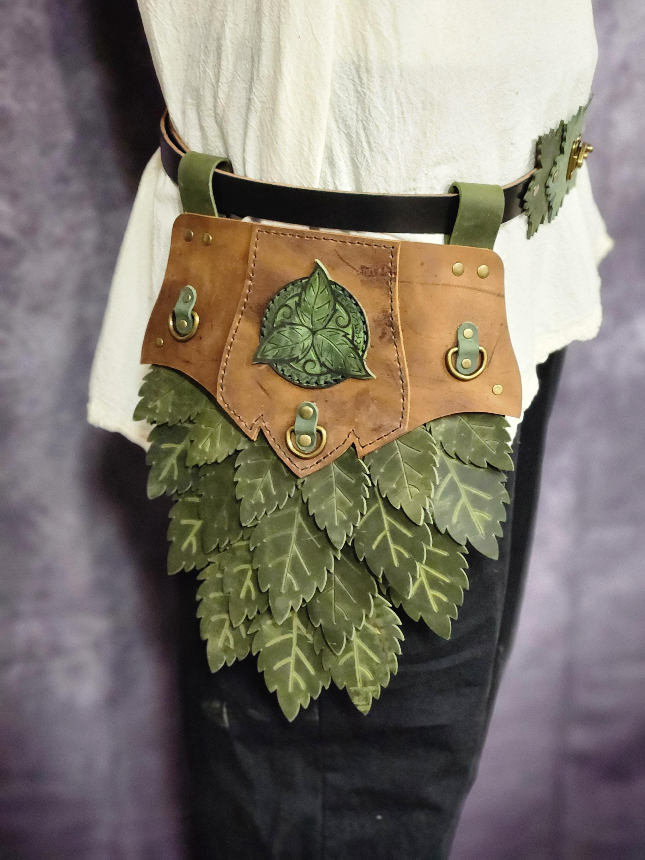 Fairy Leaf Tasset Pattern – Forest Elf Leather Thigh Armor Template ...