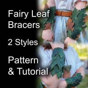 Beginner Fairy Leaf Bracer Pattern – Oak and Simple Leaf Leather Cuff ...