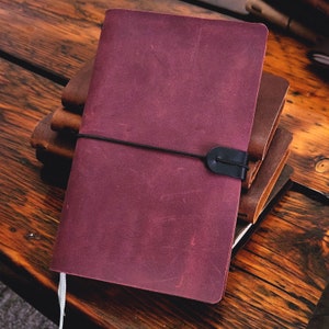 Leather Booklet, Organize Refillable Planner, or Journal Gift, Leather ...