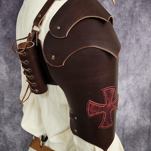 Leather Pauldrons Shoulder Armor 2 Pack Templar Knight and Fairy Armor ...