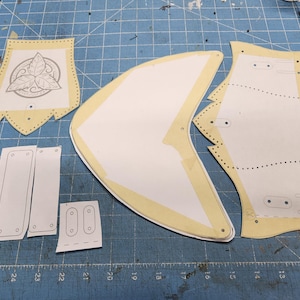 Fairy Leaf Tasset Pattern – Forest Elf Leather Thigh Armor Template ...