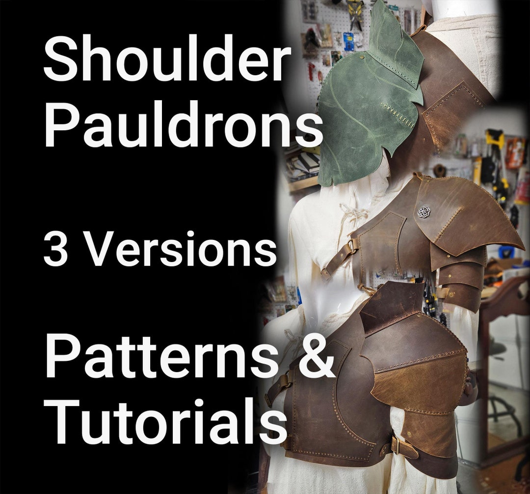 Leather Pauldrons Shoulder Armor 3 Pack - Three DIY PDF Patterns and ...