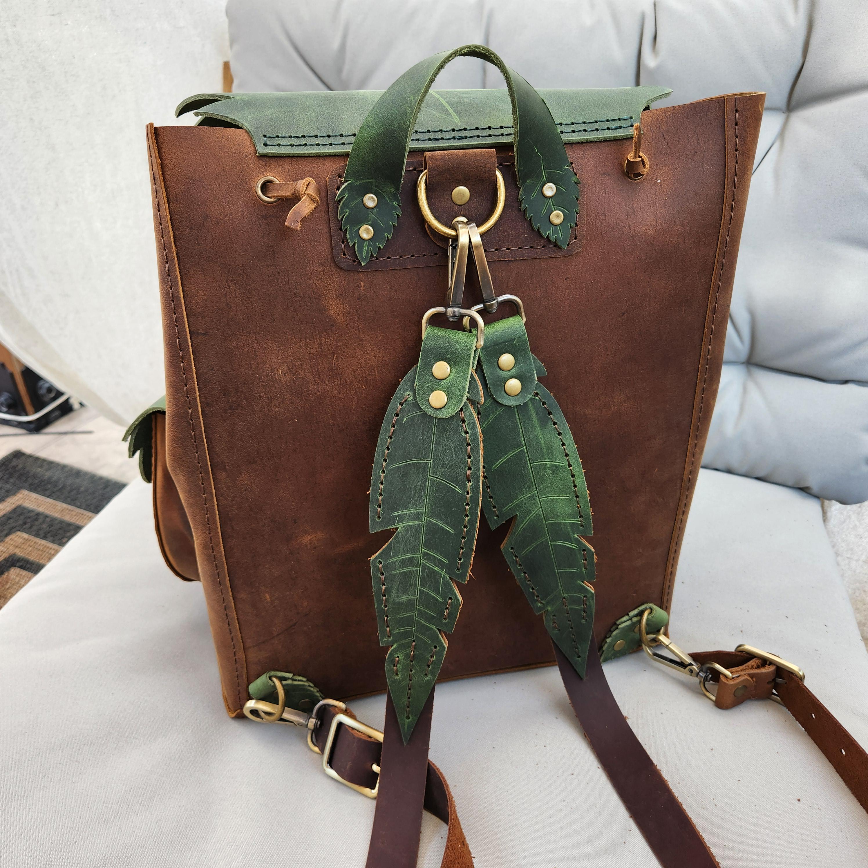 Woodland Elf Backpack | DIY PDF Pattern & Tutorial - Leather Backpack ...