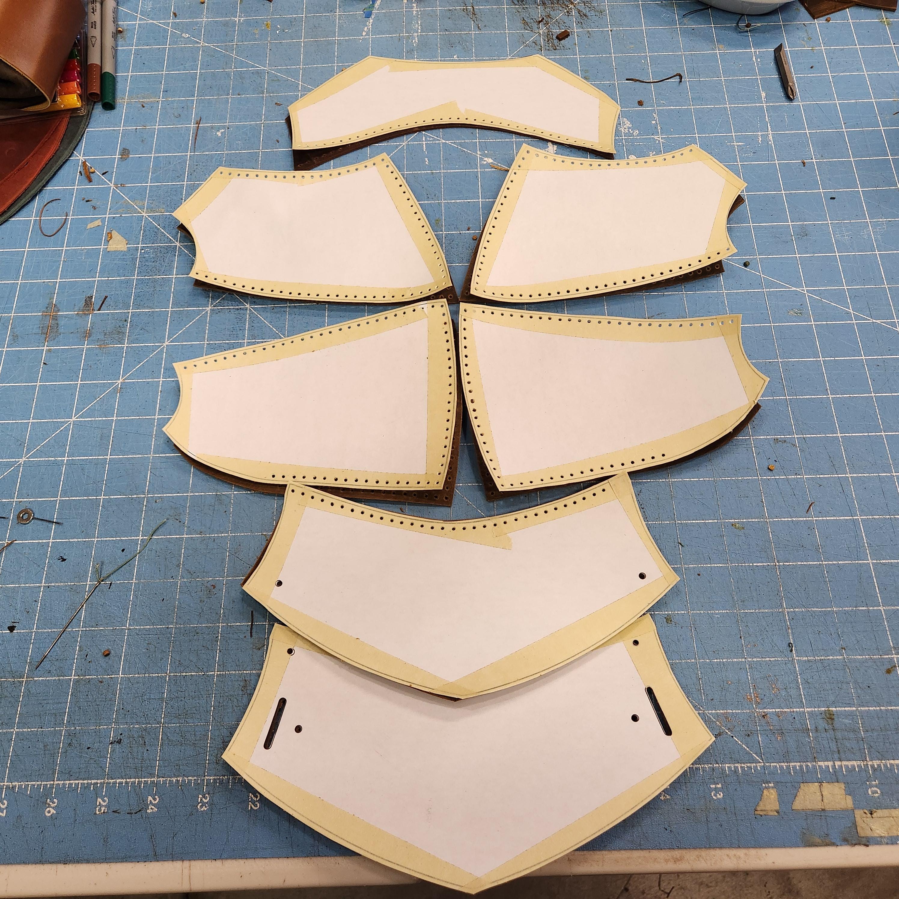 Leather Pauldrons Shoulder Armor 3 Pack - Three DIY PDF Patterns and Video Tutorial - Cosplay ...