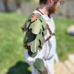 Elven Leaf Leather Pauldrons Shoulder Armor - 3 Versions DIY PDF ...