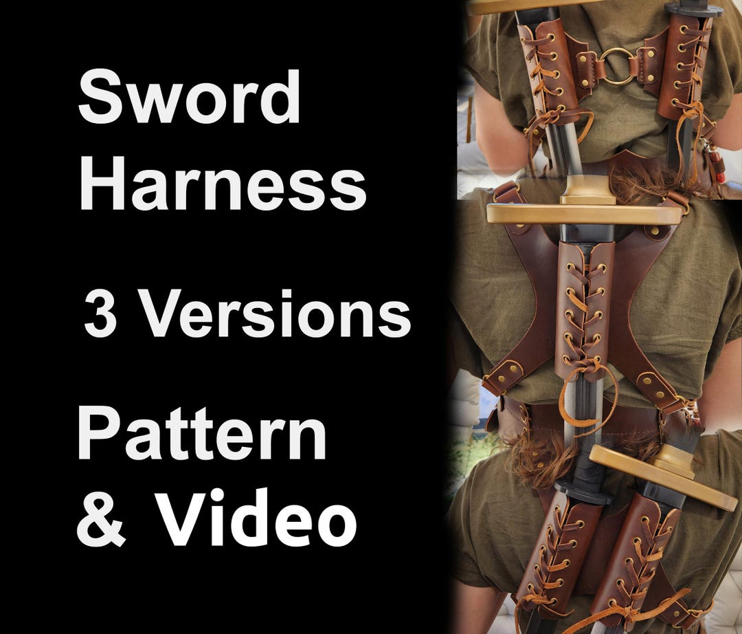 Medieval Dual Strap Sword Holder Sheath Leather Pattern - 3 DIY ...