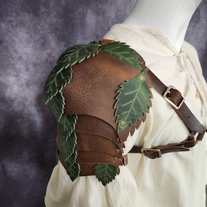 Elven Leaf Leather Pauldrons Shoulder Armor - 3 Versions DIY PDF ...