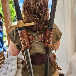 Medieval Dual Strap Sword Holder Sheath Leather Pattern - 3 DIY ...