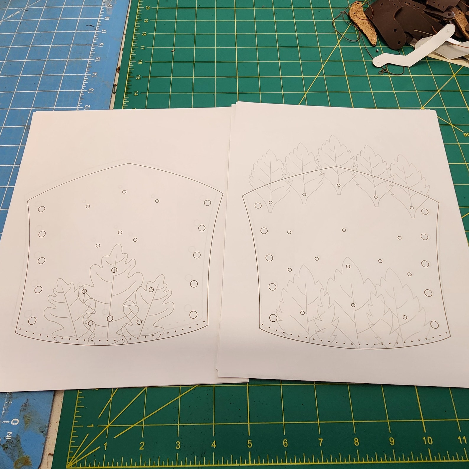 Beginner Fairy Leaf Bracer Pattern – Oak and Simple Leaf Leather Cuff ...