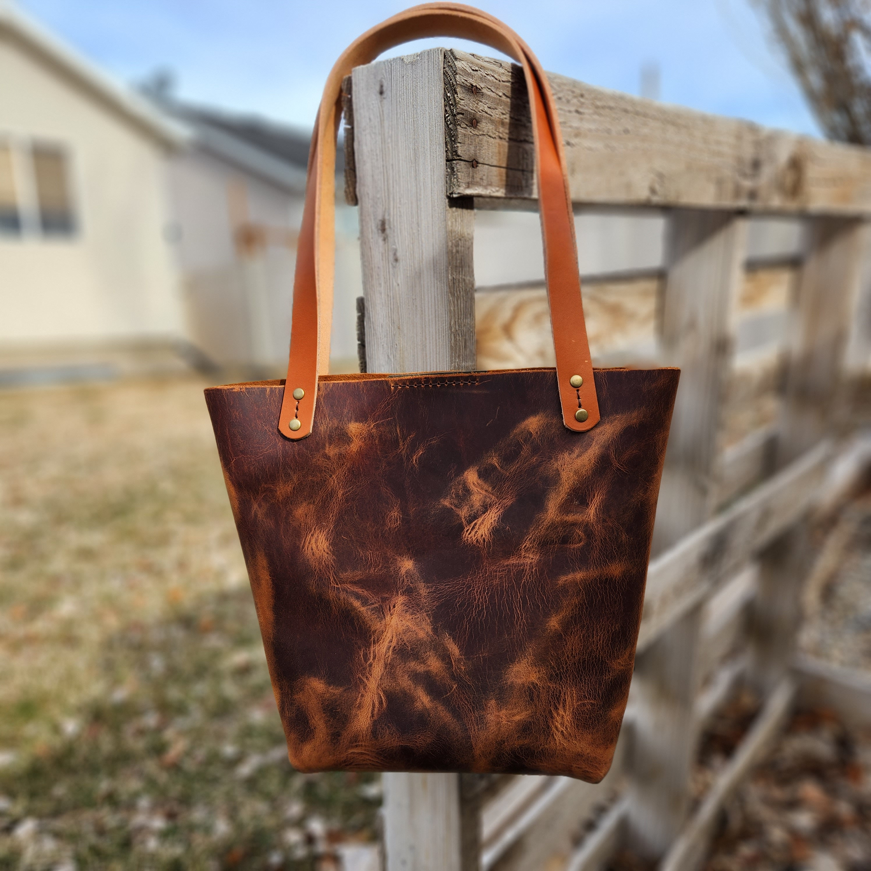 Everyday Tote Bag Pattern - Leather Bag DIY - PDF Download - Leather ...
