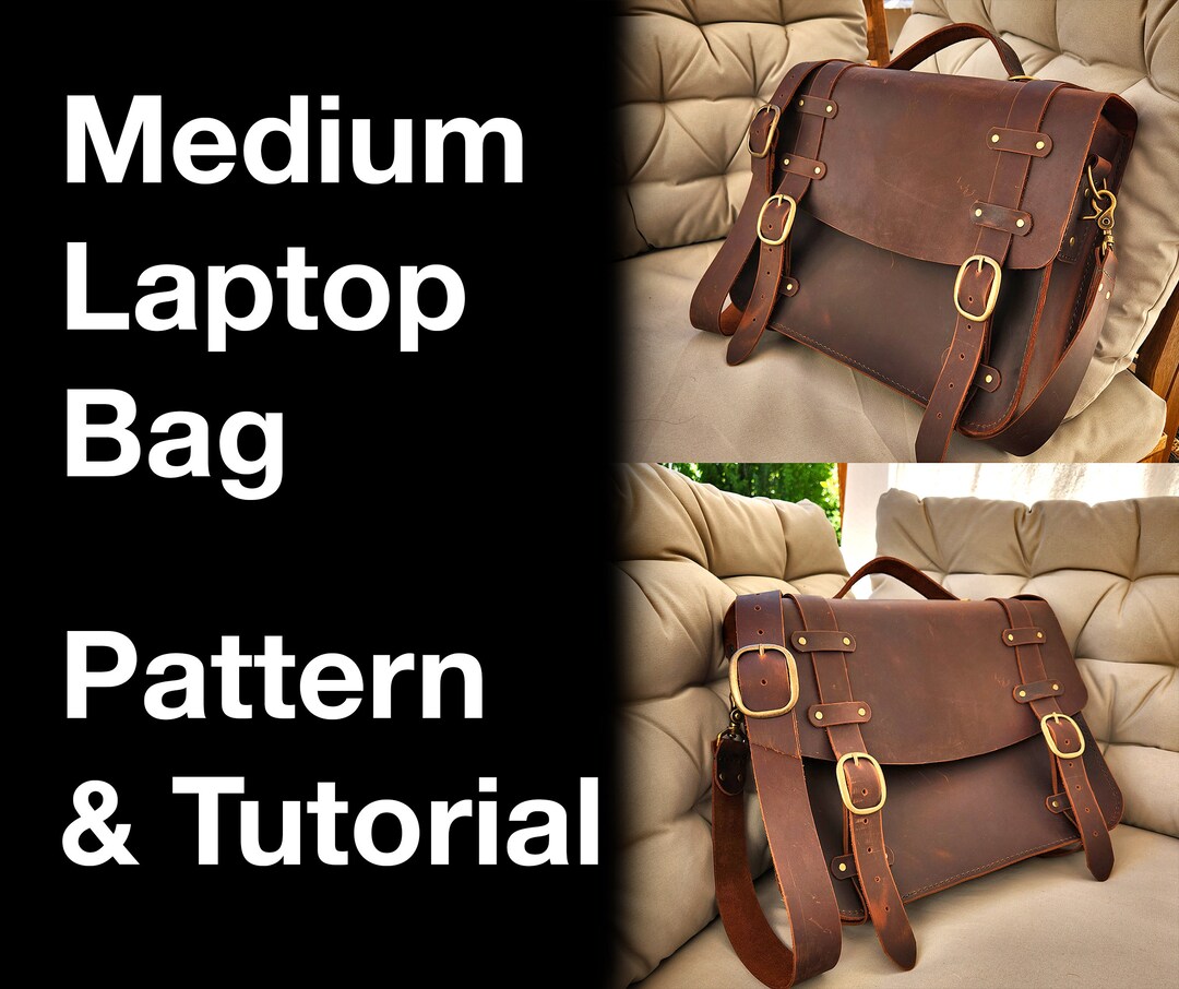 A Better Laptop Bag Pattern - DIY Medium Messenger Style Leather Bag ...