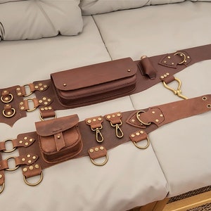 Steampunk Belt PDF Pattern Tutorial - DIY Leather Utility Belt ...