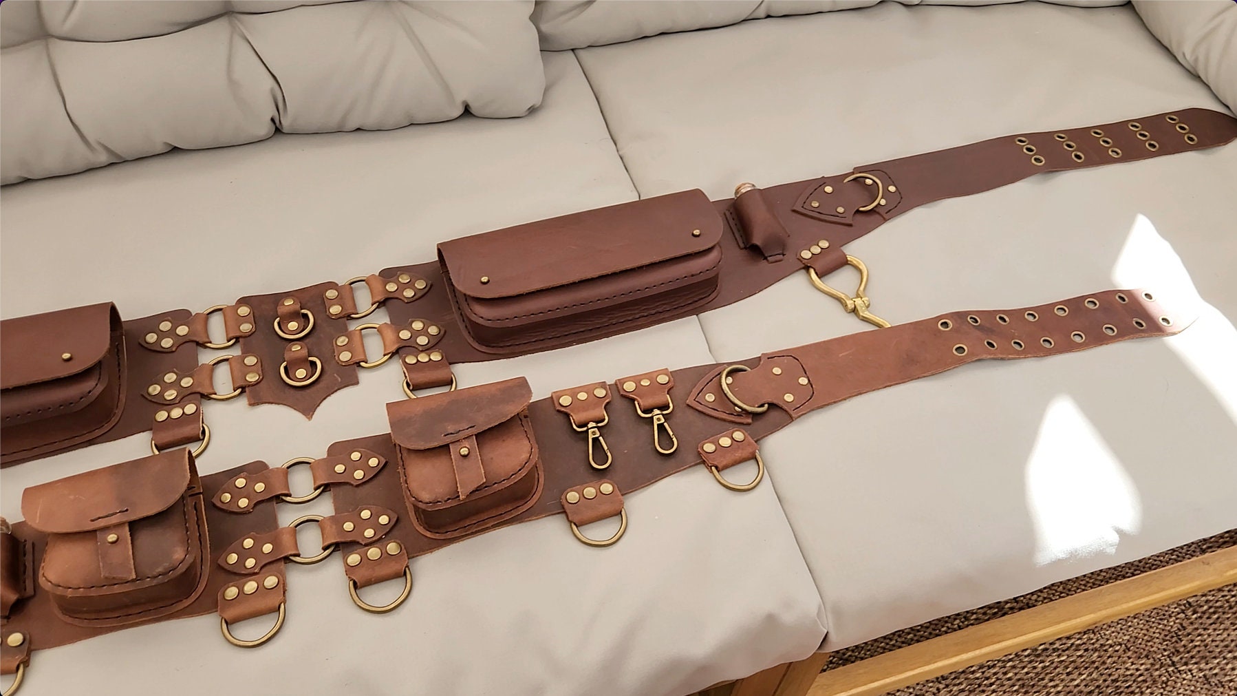Steampunk Belt PDF Pattern Tutorial - DIY Leather Utility Belt ...