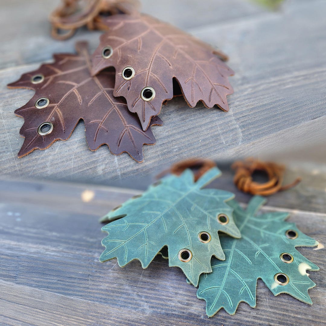 Fae Leaf Leather Wrist Bracers – Fairy Cuffs in 2 Sizes | Woodland Elf ...