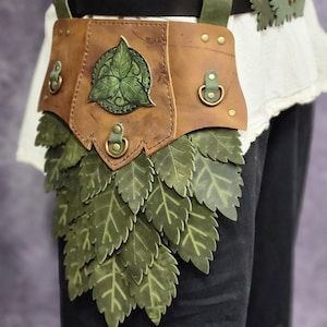 Fairy Leaf Tasset Pattern – Forest Elf Leather Thigh Armor Template ...