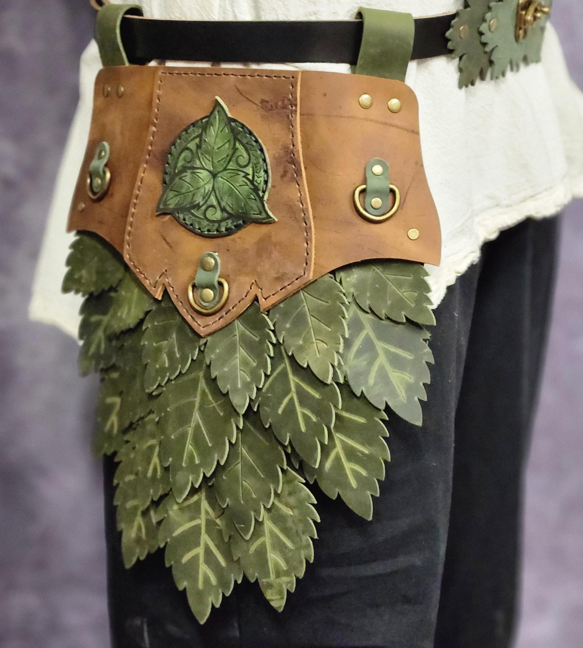 Fairy Leaf Tasset Pattern – Forest Elf Leather Thigh Armor Template ...