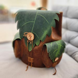 Woodland Elf Backpack | DIY PDF Pattern & Tutorial - Leather Backpack ...