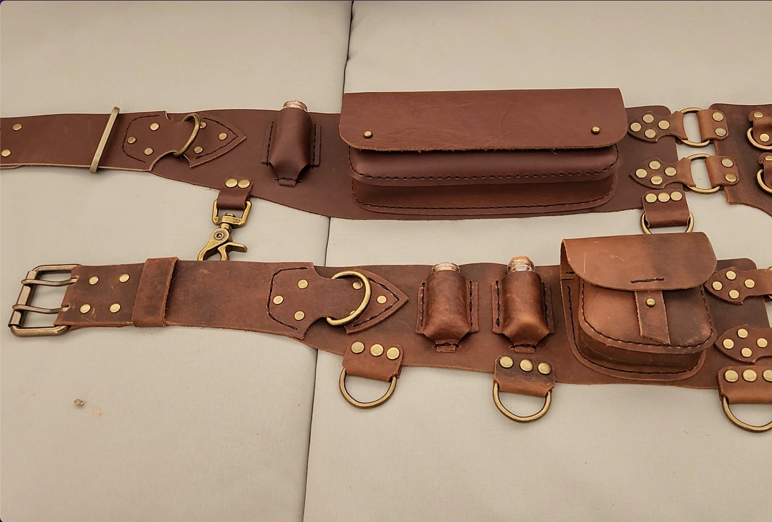 Steampunk Belt PDF Pattern Tutorial - DIY Leather Utility Belt ...