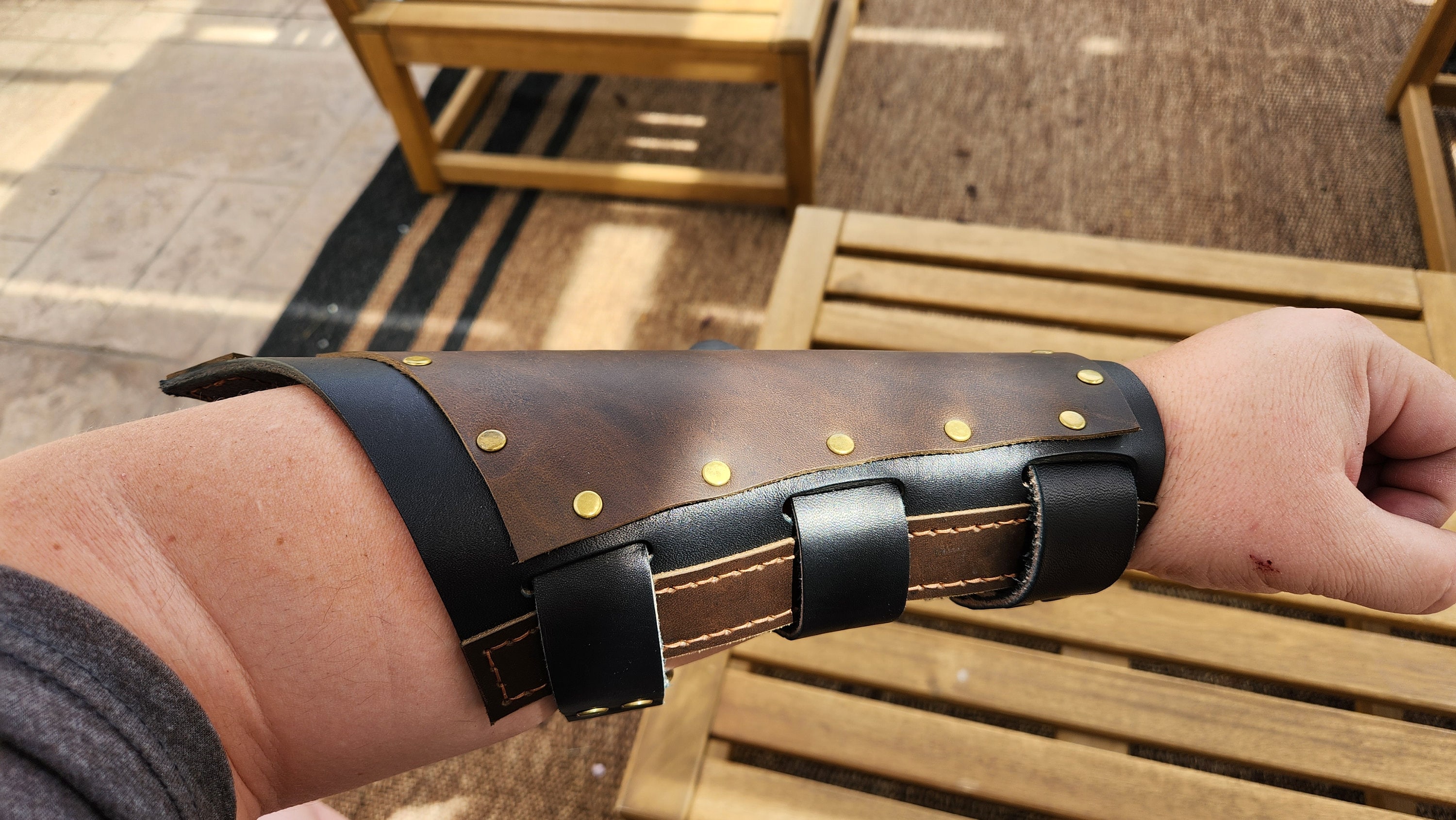More Leather Bracers 2 Styles -DIY Arm Guard Patterns: Medieval Bracers ...