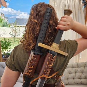 Medieval Dual Strap Sword Holder Sheath Leather Pattern - 3 DIY ...