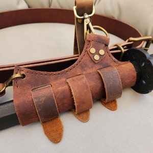 Medieval Fantasy Leather Sword Frog - DIY PDF Pattern Tutorial - Sword ...