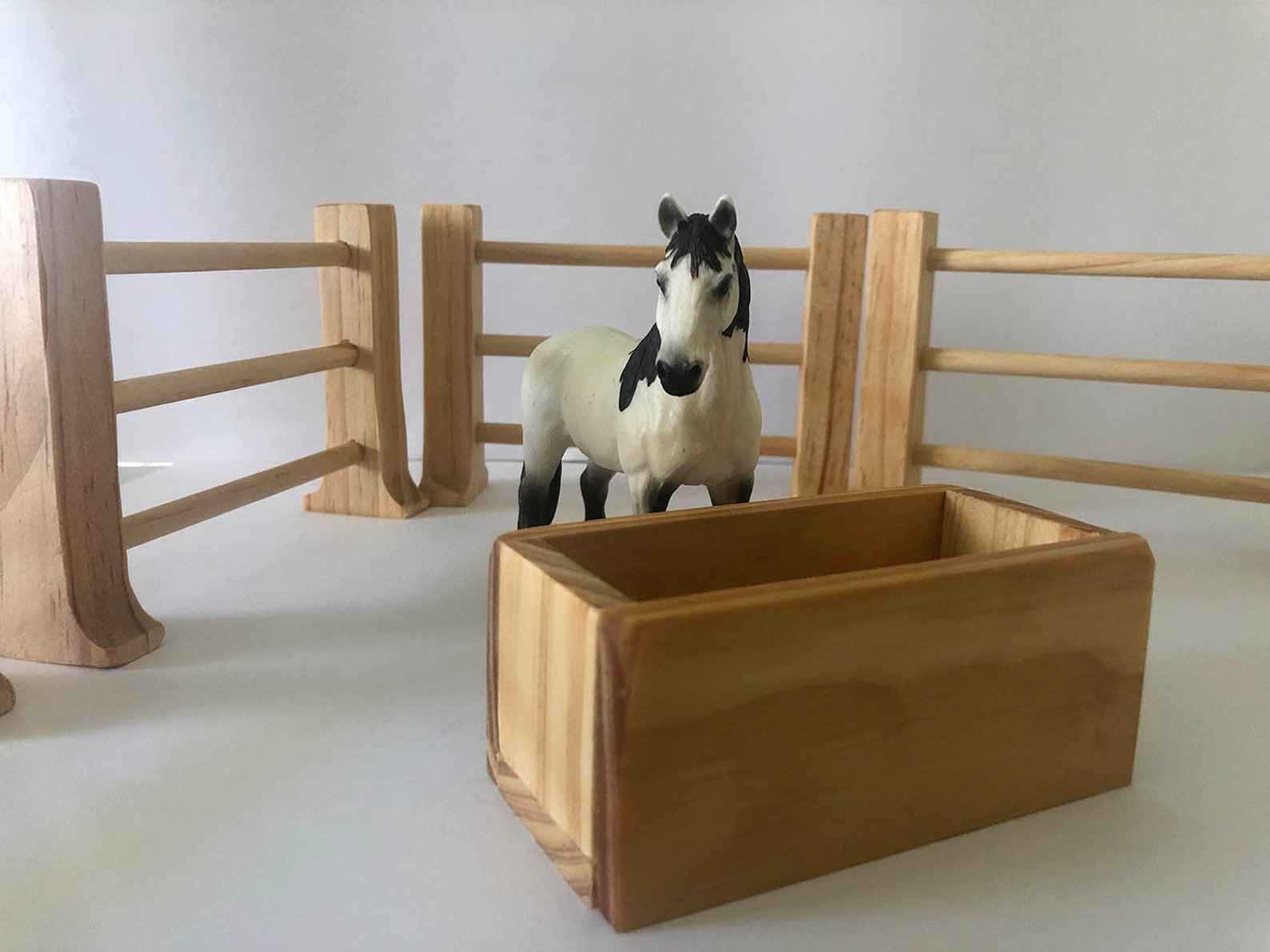 Wooden Horse Stable Fences and Trough - Etsy