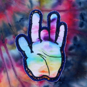 Rainbow Tie Dye Jerry Hand Jery Garcia Patch Grateful Dead - Etsy