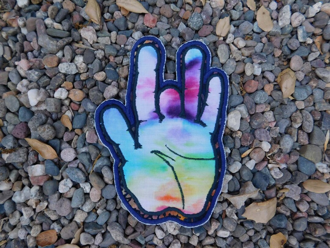 Rainbow Tie Dye Jerry Hand Jery Garcia Patch Grateful Dead - Etsy