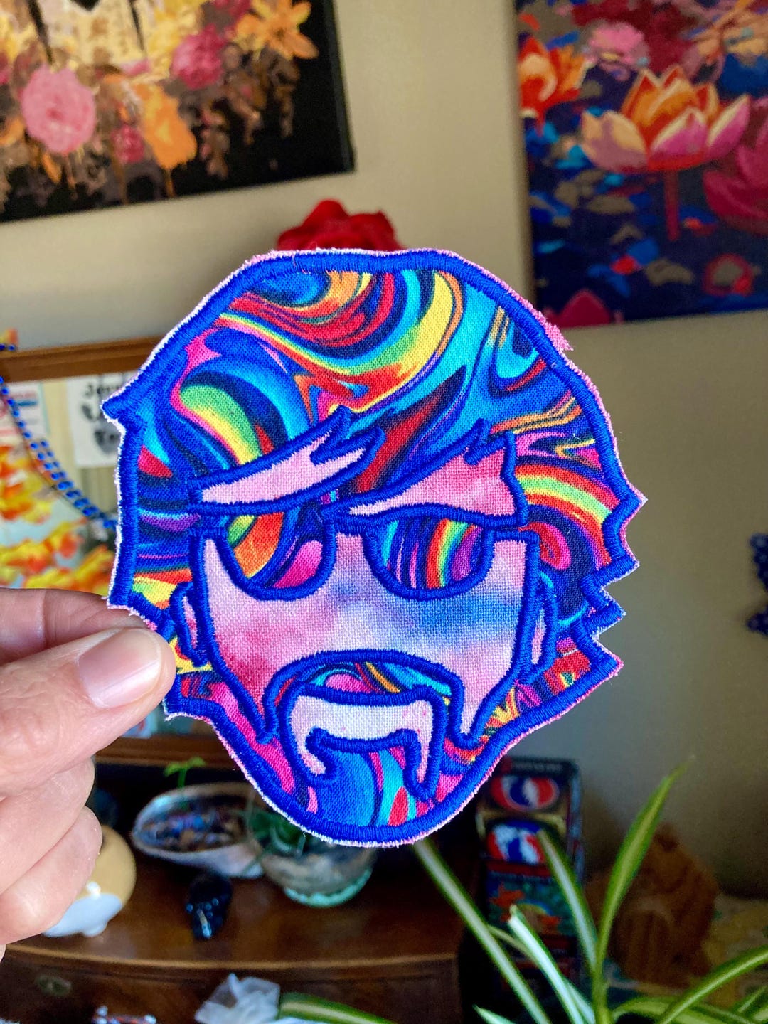 Swirly Tie Dye Trey Face // Trey Anastasio Phish Patch - Etsy