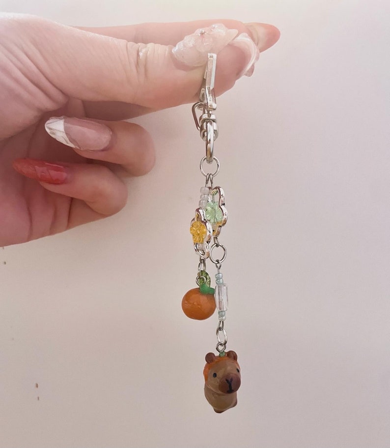 Handmade Capybara Keychain Bag Accessory Charms Dainty Gift - Etsy
