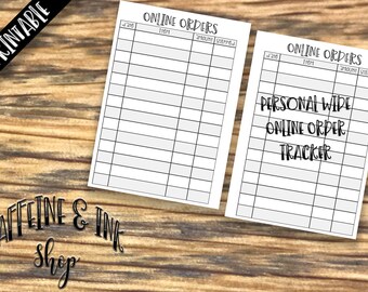 B6 Rings Online Order Tracker PRINTABLE Insert | Etsy