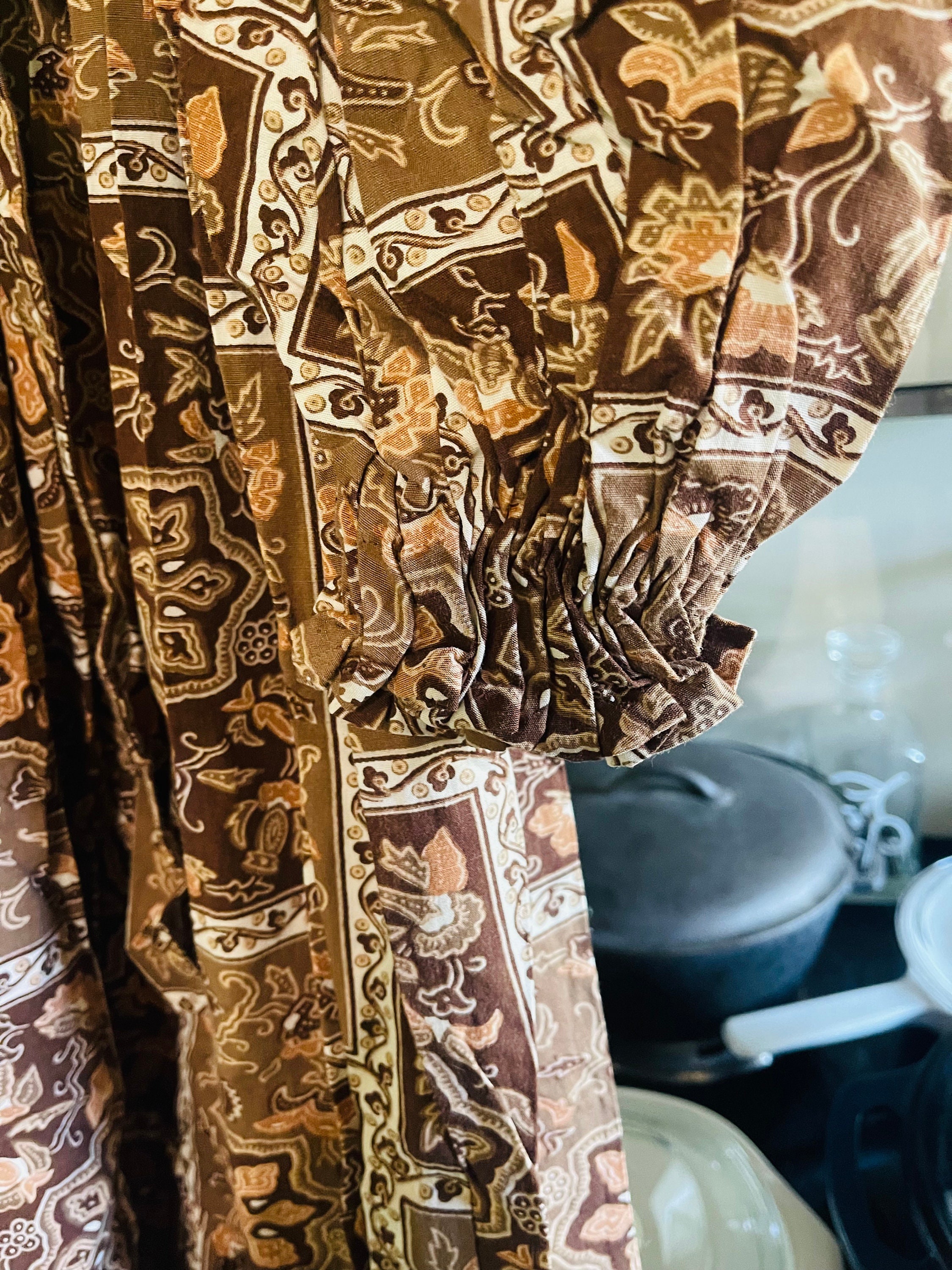 1970s Paisley & Lace Prairie Dress - Etsy