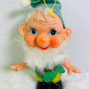 Set of 3 Rare Plastic Dwarf Elves Ornaments Vintage Gnome Pixie ...