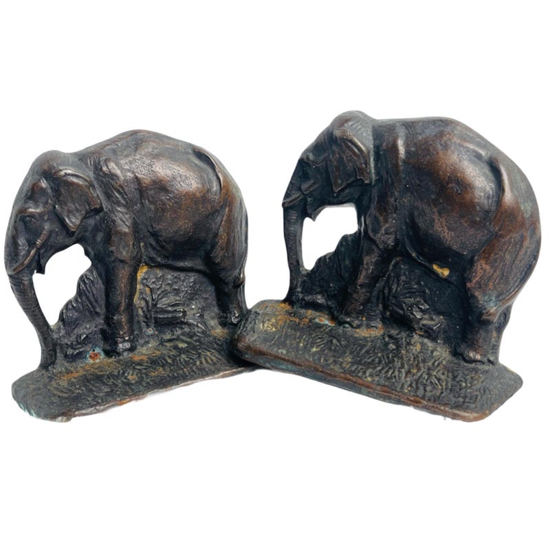 Elephant Bookends - Etsy