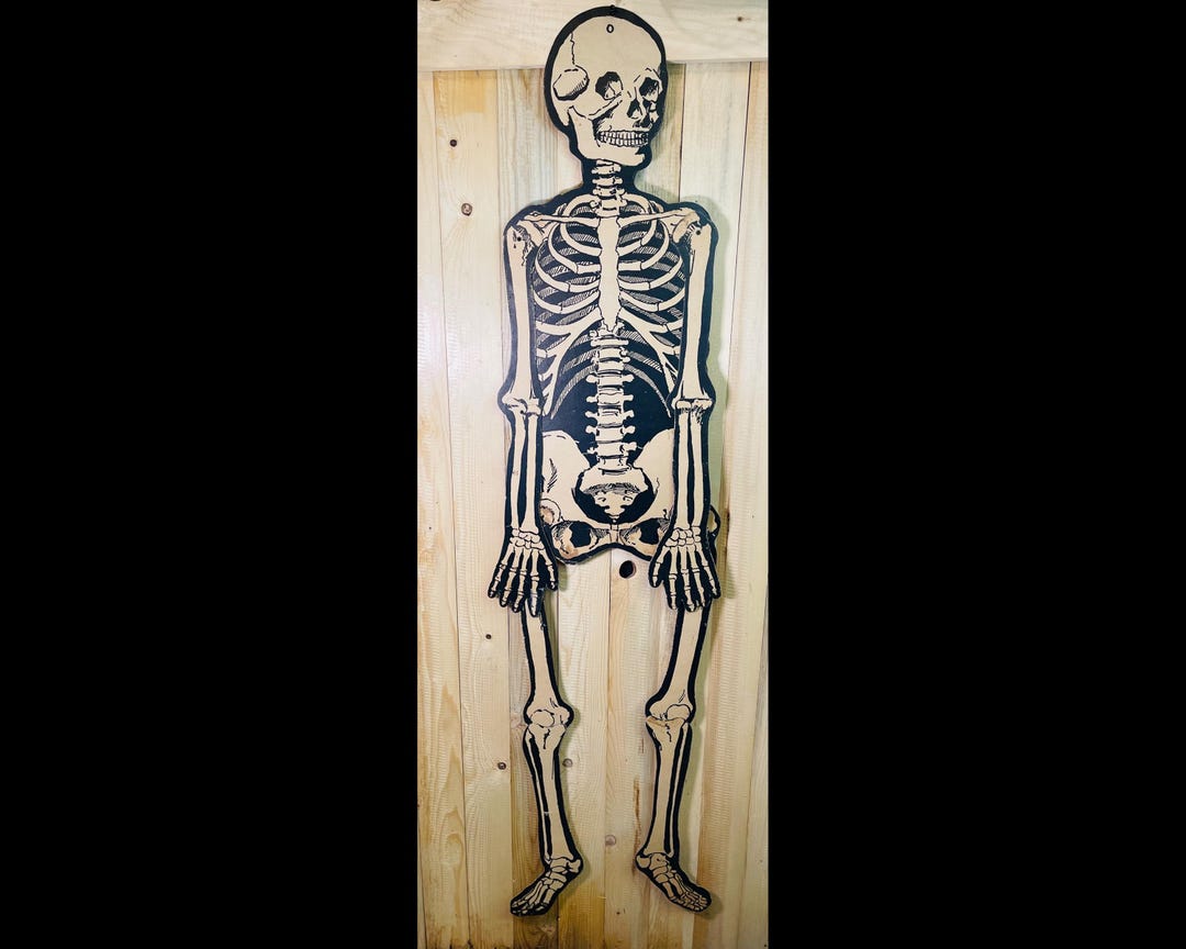 1920’s Beistle Die Cut Full Size Skeleton Halloween Decoration Large ...