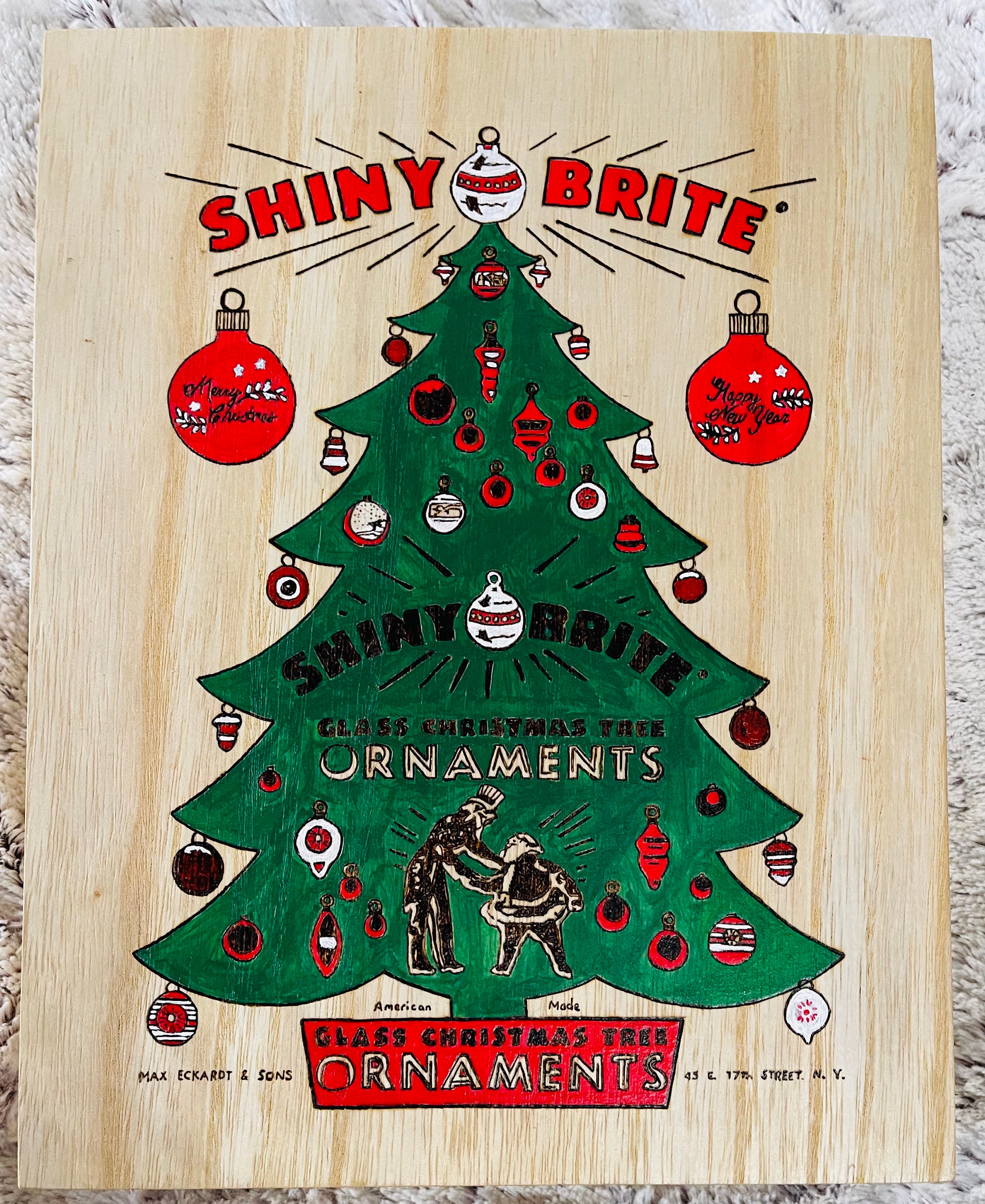 Customizable Top Shiny Brite Retro Inspired Ornament Box - Etsy