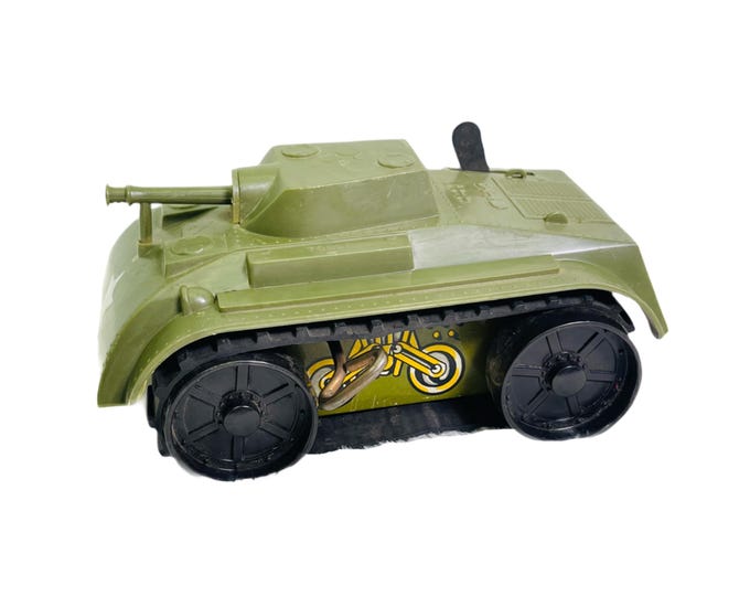 MARX Climbing, Fighting Tank Windup Toy Marx Wind-up Friction Army Tank ...