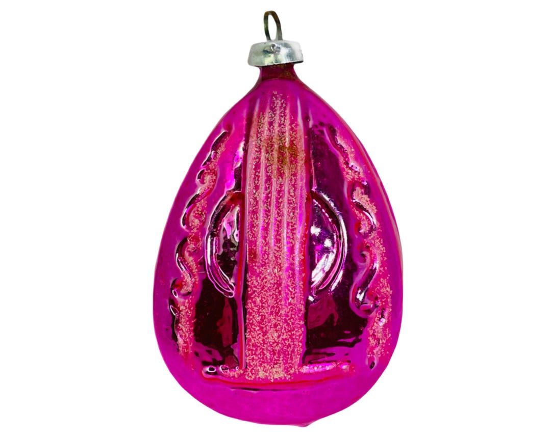 West Germany Pink MANDOLIN Christmas Ornament Guitar Musical Instrument ...