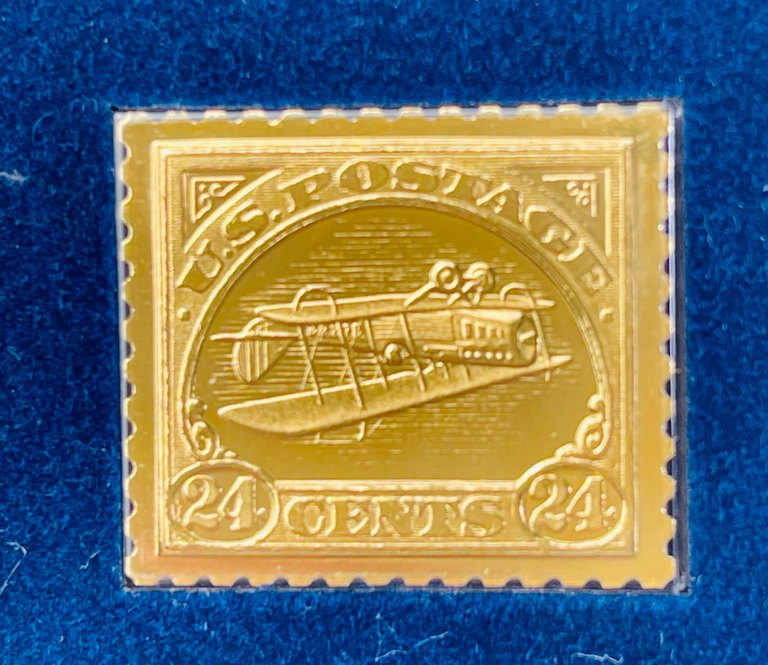 22K Gold Replica of 1918 Inverted Jenny U.S. Postage Stamp - Etsy