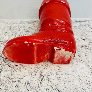 Vintage Christmas Paper Mache Santa Boot, Large German Nut Candy ...