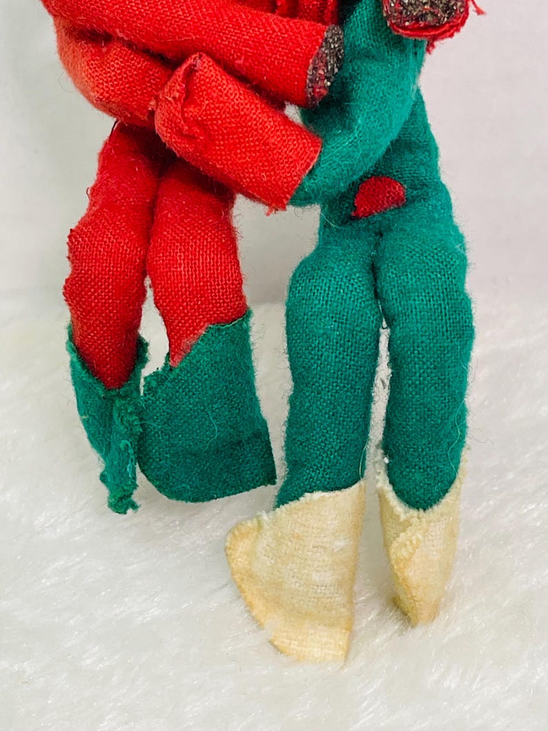 Hugging Pixie Angel Ornament Christmas Fairy Elves Figurine Pixie Knee ...