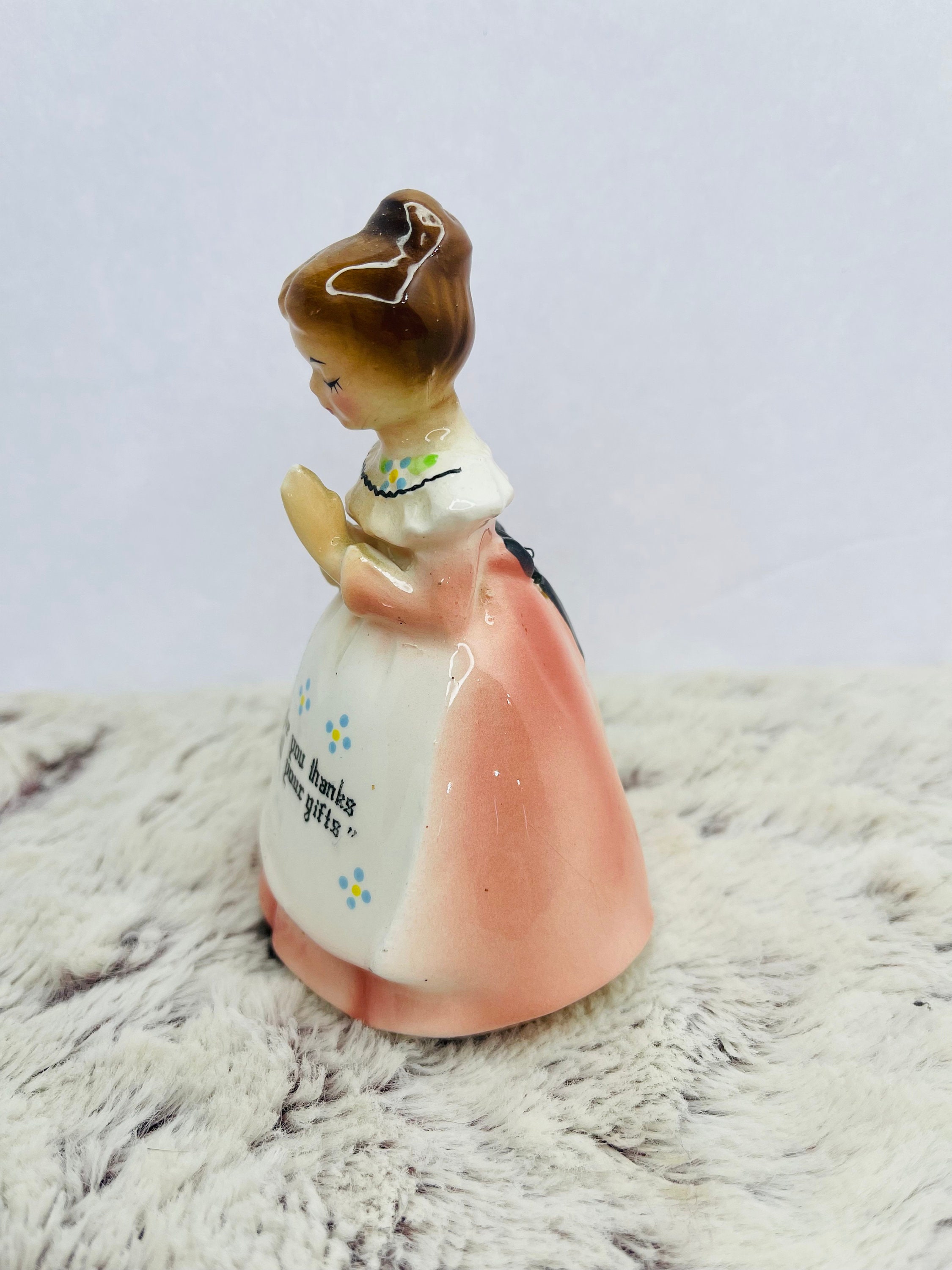Vintage Enesco Praying Girl Bell Figurine Praying Girl Bella Figure We ...